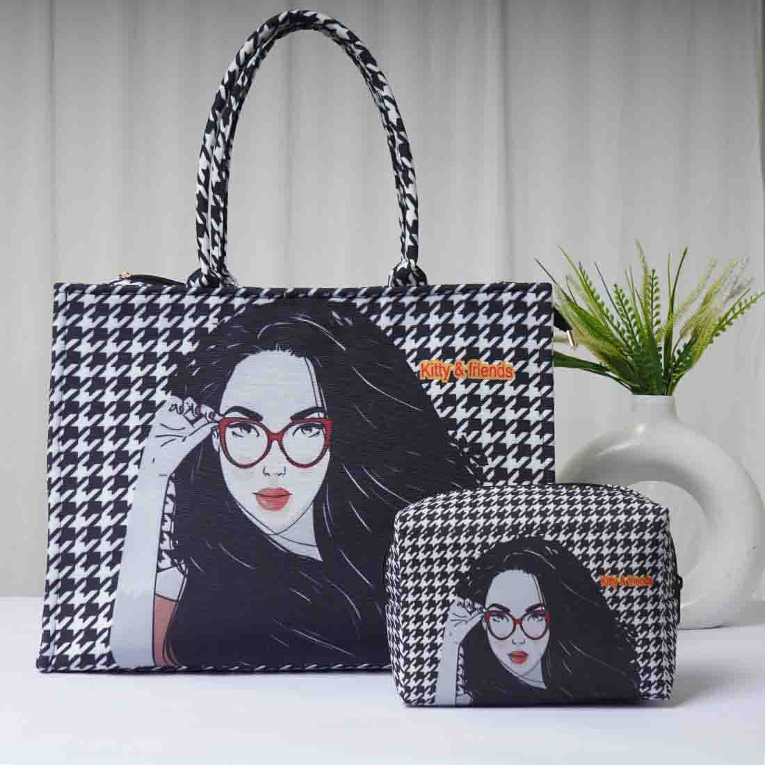 Personalised Girl Printed Box Tote Bag Combo Gift Set