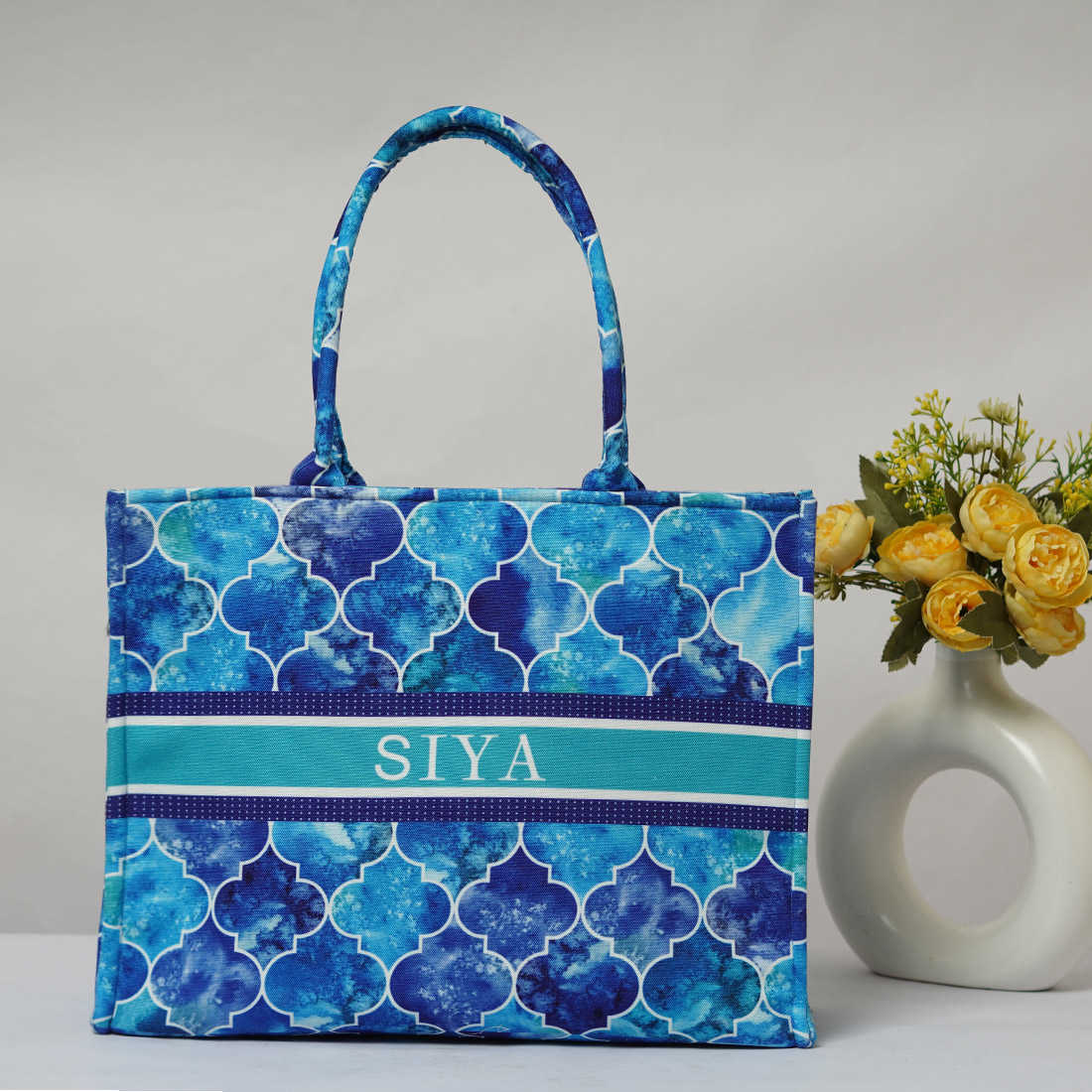 Customized Ethnic Motifs Blue Printed Combo Gift Set