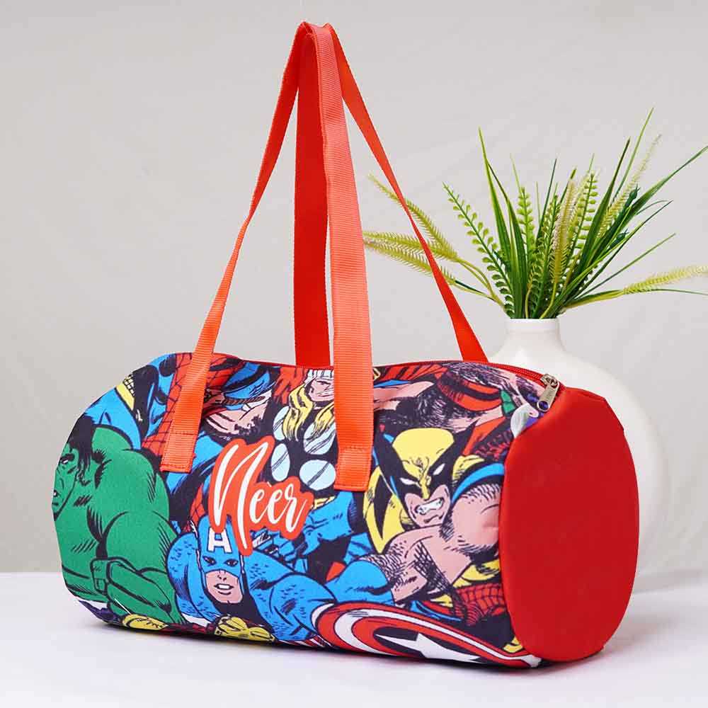 Personalised Cartoons Printed Kids Duffle Bag - Uncommongifts ...
