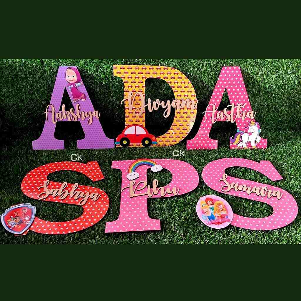 Personalised MDF Kids Name Plate