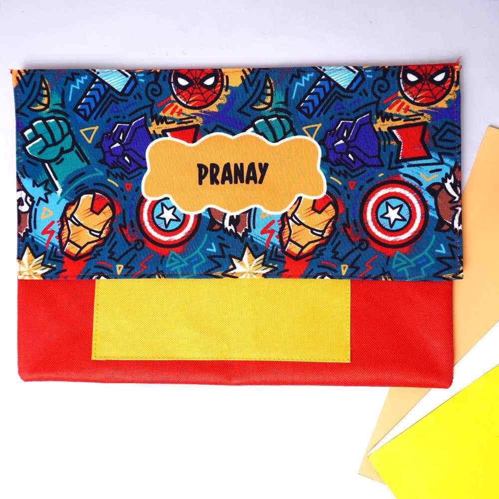 Personalised Cartoon Printed Kids Document Folder