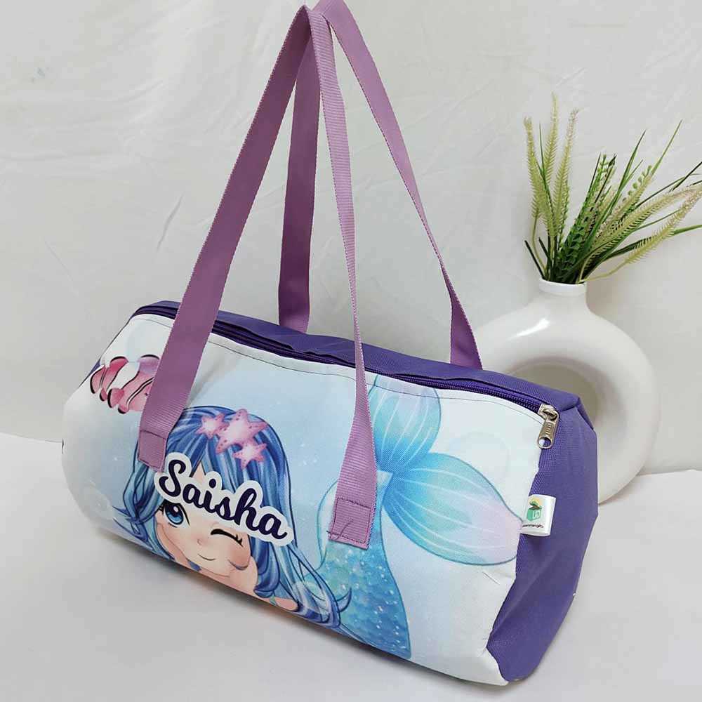 Personalised Little Mermaid Printed Kids Duffle Bag - Uncommongifts ...