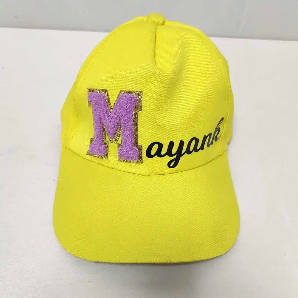 Personalized Kids Caps With Name and Initial Letter